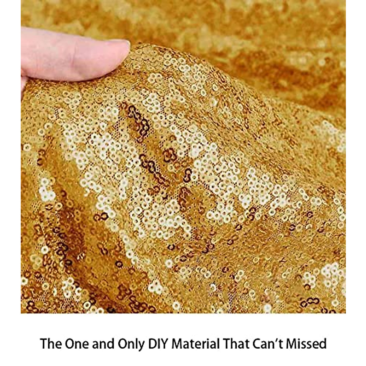 12 Feet 4 Yards Sequin Fabric, by The Yard, Sequin Fabric, Tablecloth, Linen, Sequin Tablecloth, Table Runner (Gold)