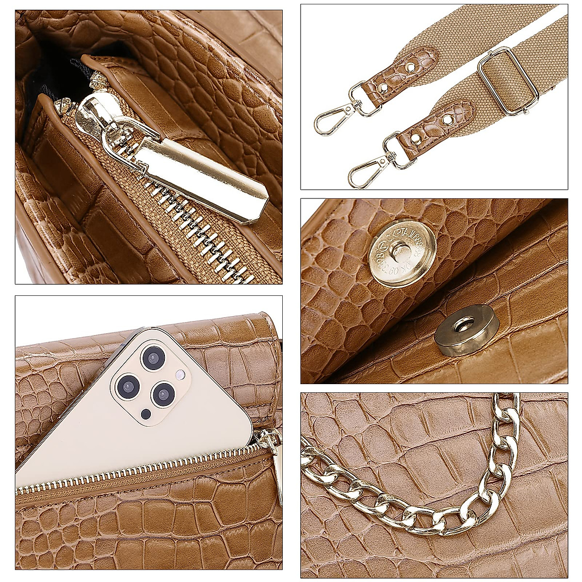 YALUXE Women's Crossbody Bags with Coin Purse