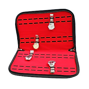 LIFKOME Watch Storage Box Watch Strap Organizer Watch Display Folder Portable Watch Pouch Travel Case Watch Band Organizer for Watch Accessories