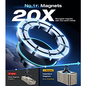 VICSEED for MagSafe Car Mount Vent,【Fluorescence Design】【Strong Magnet Power】 Stable Magnetic Phone Holder for Car, Hands Free Magnet Car Phone Holder Mount for iPhone 15 Pro Max 14 13 12 Samsung