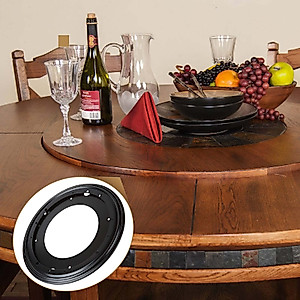 12 inch Lazy Susan Hardware, 4 Pcak Large Lazy Susan Turntable Bearing 5/16" Thick 1000lbs, Lazy Susan for Table, Serving Trays, Kitchen Storage Racks, Craft Table, Rotating Bearing Plate