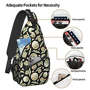 Unisex Anime Crossbody Sling Backpack Single Shoulder Bag Casual Daypack Travel Hiking Chest Bag Purses for Women Men's YOD1