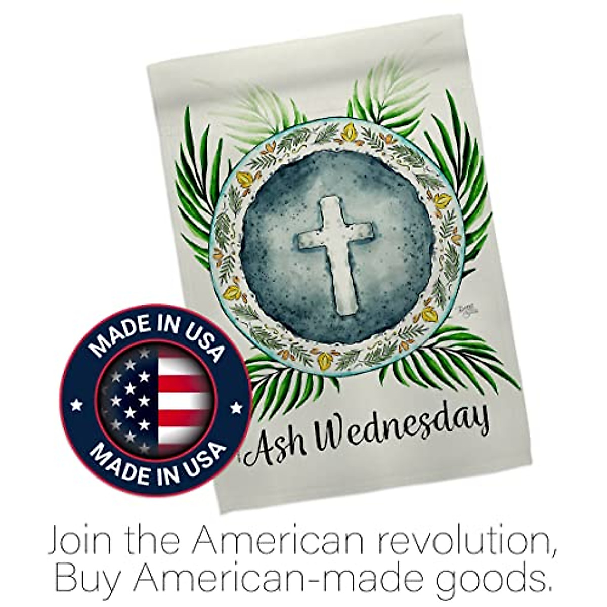 Breeze Decor Holy Ash Wednesday Garden Flag Religious Faith Hope Grace Peace Dove Christian Religion Easter House Decoration Banner Small Yard Gift Double-Sided, Made in USA