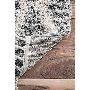 nuLOOM Sheree Transitional Shag Area Rug, 7' 10" x 11', Grey