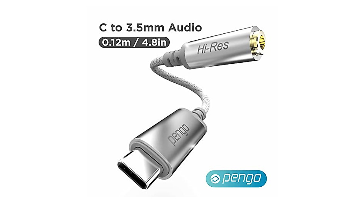 Pengo USB C to 3.5mm Audio Adapter - Hi-Res DAC