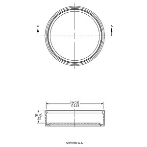 Caplugs SF-28 SF Series – Plastic Cap for Split-Flange Connections, 200 Pack, Translucent LD-PE, Ferrule Size 2" Protective Closures, Dust and Debris Seals, Corrosion Prevention (99191322)