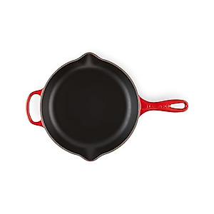 Le Creuset Enameled Cast Iron Signature Iron Handle Skillet, 10.25" (1-3/4 qt.), Cerise