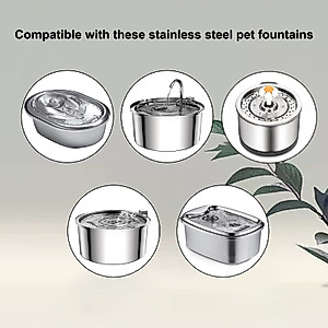 Cat Water Fountain Pump for 3.2L/108oz Stainless Steel Cat Water Fountain and 67oz/2L Stainless Steel Cat Fountain, Petilog Pet Fountain Pump, Ultra Quiet Cat Fountain Pump