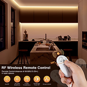 Wefomey COB LED Strip Light White CCT Tunable 3200LEDs, 16.4ft Dimmable 2700K-6500K 24V LED Tape Lights with Remote and APP, UL Power Supply, Led Light for Bedroom, Kitchen, Cabinets, DIY Lighting