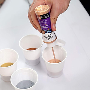 Mont Marte Premium Acrylic Pouring Paint Set, Metallic, 4 x 4oz (120ml) Bottles, Pre-mixed Acrylic Paint, Suitable for a Variety of Surfaces Including Stretched Canvas, Wood, MDF and Air Drying Clay.