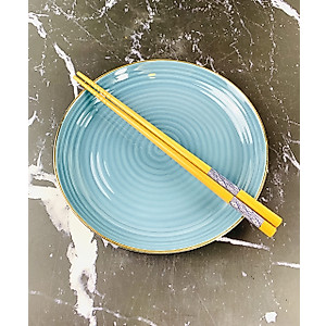 JapanBargain 3671, Bamboo Chopsticks Reusable Japanese Chinese Korean Chopsticks Set Wood Chop Sticks Hair Sticks 5 Pair Gift Set Dishwasher Safe, 9 inch, 1 Pack