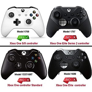 eXtremeRate Transparent Crystal Clear Atomic Purple Faceplate Cover for Xbox One Wireless Controller (Model 1708), Custom Case Front Housing Shell for Xbox One S X Controller - Controller NOT Included