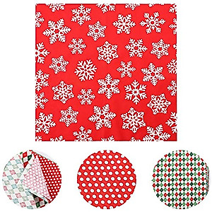 ARTIBETTER 20 Sheets Christmas Fabric Bundle Squares Snowman Santa Claus Cotton Fabrics Christmas Patchwork Squares for Sewing Cloths Quilting Scrapbooking DIY Crafts