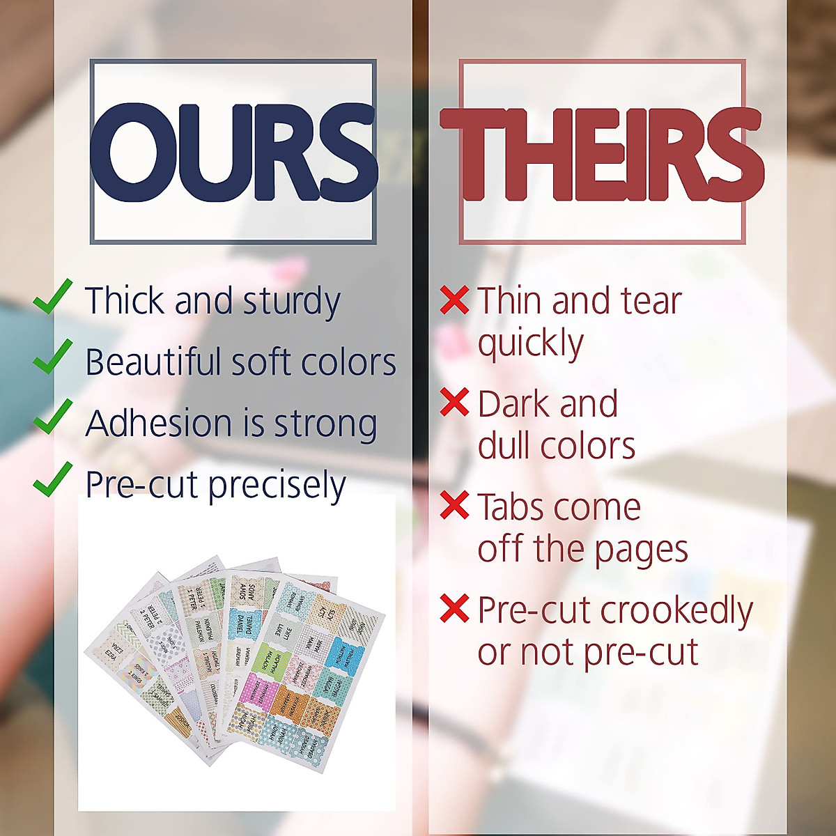 Mr. Pen- Bible Tabs, 75 Tabs, Laminated, Bible Journaling Supplies, Bible Tabs Old and New Testament, Bible Tabs for Women, Bible Tabs for Journaling Bible, Bible Book Tabs …