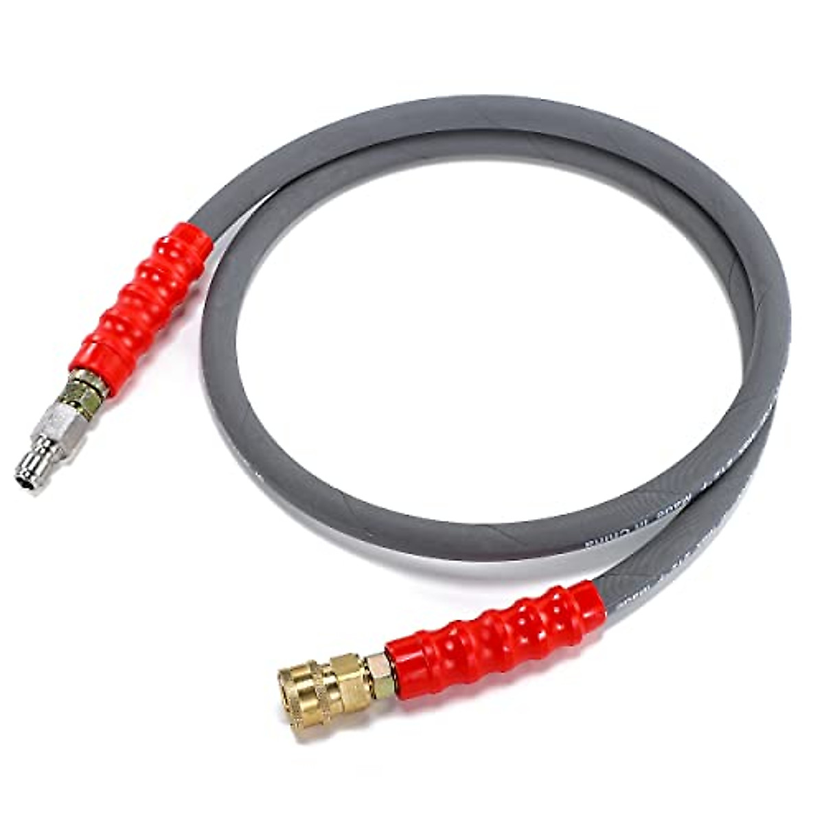 M MINGLE Pressure Washer Jumper Hose, 5 FT Whip Hose for Power Washer, Hose Reel Connector Hose for Pressure Washing with 3/8 Inch Quick Connect