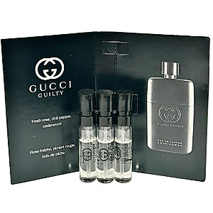 Gucci Guilty Sample Perfume MEN Guilty Guilty PARFUM Spray Pour Homme Size 1.5 ML / 0.05 (set of 3)