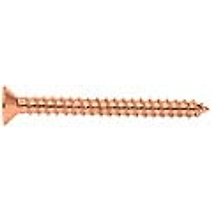 CRL Brushed Copper #10 x 2" Wall Mounting Flat Head Phillips Sheet Metal Screw - Package