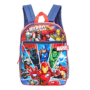Marvel Shop Marvel Avengers Backpack, Lunch Box, and Spiderman School Supplies Set ~ Bundle with 16 Avengers School Bag, Lunch Box, Stickers, Notebook, and More Superhero superhero backpacks