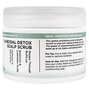 Unwash Charcoal Detox Scalp Scrub - Detoxify, Exfoliate, & Rebalance Hair & Scalp, Removes Build-Up, For Dry, Itchy Scalps Paraben Free, 8.82 oz