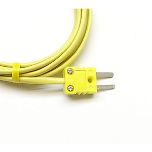 K-Type Thermocouple Extension Cable Wire with Miniature Mini Thermocouple Connectors 15 ft (= 5 Yard) Long