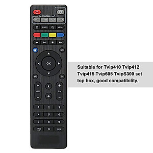 TV Set-top Box Remote Control Controller Replacement, for Tvip 410 Tvip 412 Tvip 415 Tvip 605 Tvip S300 Set Top Box, More Than 10m/33ft Remote Control Distance
