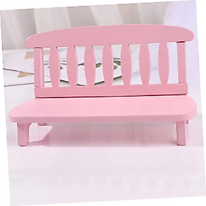 VOSAREA Unique Mini Wooden Settee Model Excellent Craftsmanship for Home Office Decor