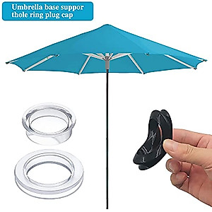 SourceTon 4 Pieces Silicone Patio Table Umbrella Hole Ring Plug and Cap Set for Outdoor Patio Garden Beach Table Umbrella Plug