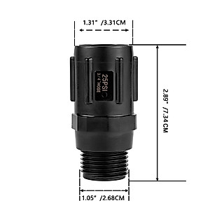 Breezliy 2pcs Garden Hose Pressure Regulator 25 PSI, 3/4" FHT × 3/4“ MHT, Pressure Reducer, Great for Drip Irrigation System Distributing Regulator drip Irrigation Parts emitters for drip line