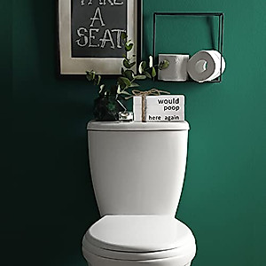 Set of 2 Wooden Farmhouse Mini Books for Bathroom Farmhouse Mini Bookstack Wooden Mini Books Farmhouse Decorative Books for Restroom Rustic Bathroom Decor for Home Shelves Accent Accessories