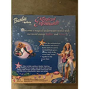 Magical Mermaids Barbie and Krissy Doll Light-up Tail with Glowing Shell Set