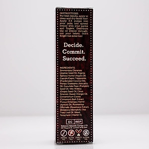 Doctor Lip Bang's Vegan Beard and Stache Oil | Unscented | Cruelty Free | 100% All Natural | Paraben Free | Made in the United States | Great for Grooming Beards and Mustaches