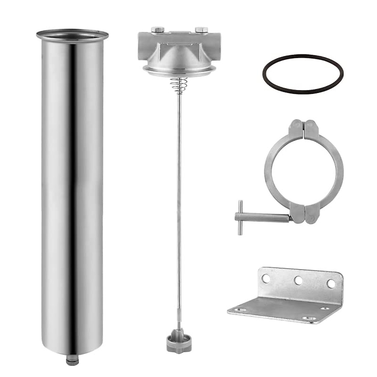 Amwater Stainless Steel Filter Housing for Filter Cartridge, Water Filter Housing for Whole House Water Purification of Stainless Steel 304 (10" C Housing-1 NPT)