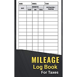 Mileage Log Book: Auto Mileage Tracker To Record And Track Your Daily Mileage For Taxes