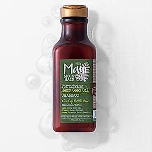 Maui Moisture Fortifying + Hemp Seed Oil Hydrating Vegan Shampoo for Dry Hair SiliconeFree SulfateFree Surfactant Aloe Shampoo to Strengthen Weak or Brittle Hair, 13 Fl Oz
