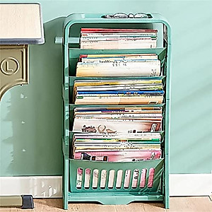 EYHLKM 5 Layers Book Storage Rack Books Magazines Newspaper Convenient Space-Saving Bookshelf