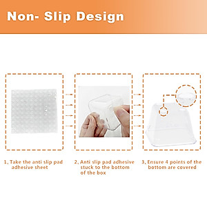 JIUYOTREE 15 PCS Clear Plastic Drawer Organizers Set 4 Size Cosmetic Clutter Organizer Storage Trays Bins for Makeup Gadgets Utensils Jewelry Office Accessories and Bathroom Supplies