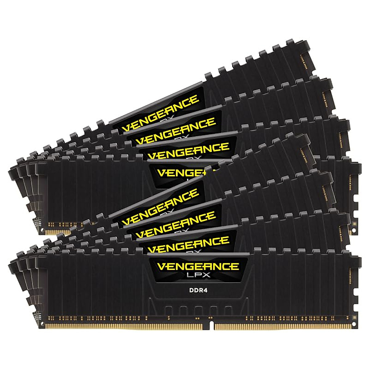 Corsair CMK16GX4M4A2666C16 Vengeance LPX 16GB (4x4GB) DDR4 DRAM 2666MHz (PC4-21300) C16 Memory Kit - Black