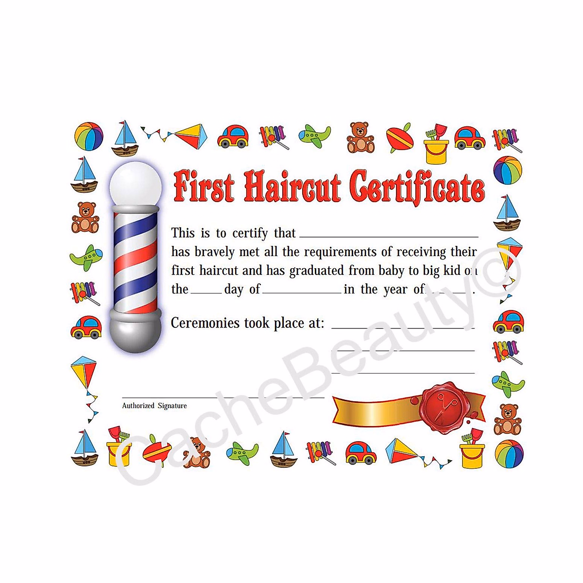 Kids First Haircut Certificates NEW for 2021 (24)