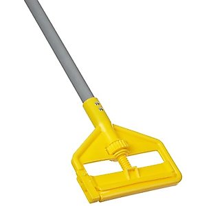 Rubbermaid Commercial Products Invader FiberGlass Wet Mop Handle, 60 Inch, Gray, Heavy Duty Mop Head Replacement Handle for Industrial/Household Floor Cleaning, Quick Change Mop Head Handle