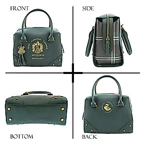 Harry Potter Purse Designer Handbag Hogwarts Houses Womens Top Handle Shoulder Satchel Bag Slytherin