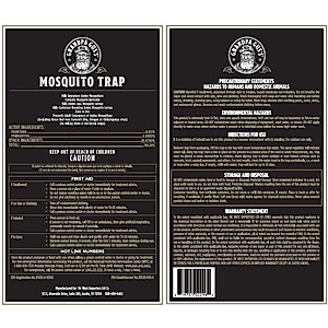 Grandpa Gus's Outdoor Mosquito Trap, Water-Activated Insecticide-Texturized Mosquito Larvae Killer, Protects up to 1500 sq ft (Pack of 2)