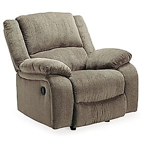 Signature Design by Ashley Draycoll Plush Manual Pull-Tab Rocker Recliner, Light Brown