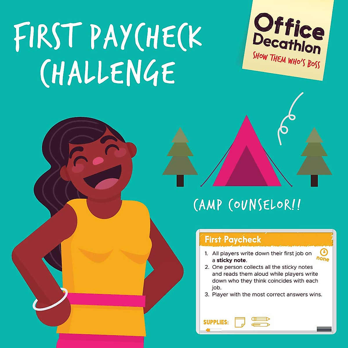 Office Decathlon Game by Gray Matters Games, Office Game for Coworkers, Olympic-Inspired Team Building Game for Work with Fun Ice Breaker Activities