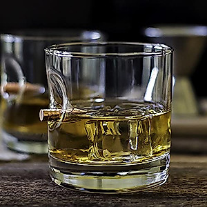 BenShot Rocks Glass with Real .308 Bullet - 11oz | Made in the USA