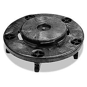 Boardwalk 3485200 Refuse Container 18.25 in. Utility Dolly with 300 lbs. Capacity - Gray