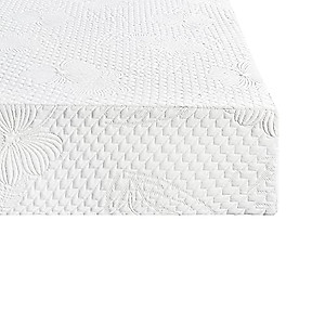 Olee Sleep 9 Inch I-Gel Multi Layered Memory Foam Mattress, Full, White