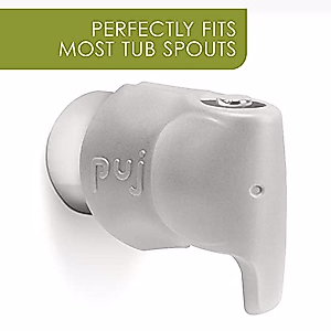Puj – Snug, Ultra-Soft Spout Cover for Bathtub Taps, BPA-and-PVC-Free Faucet Cover for Safe Baths, Non-Absorbent Bathtub Faucet Cover, Kids’ Bathroom Safety Products, Grey