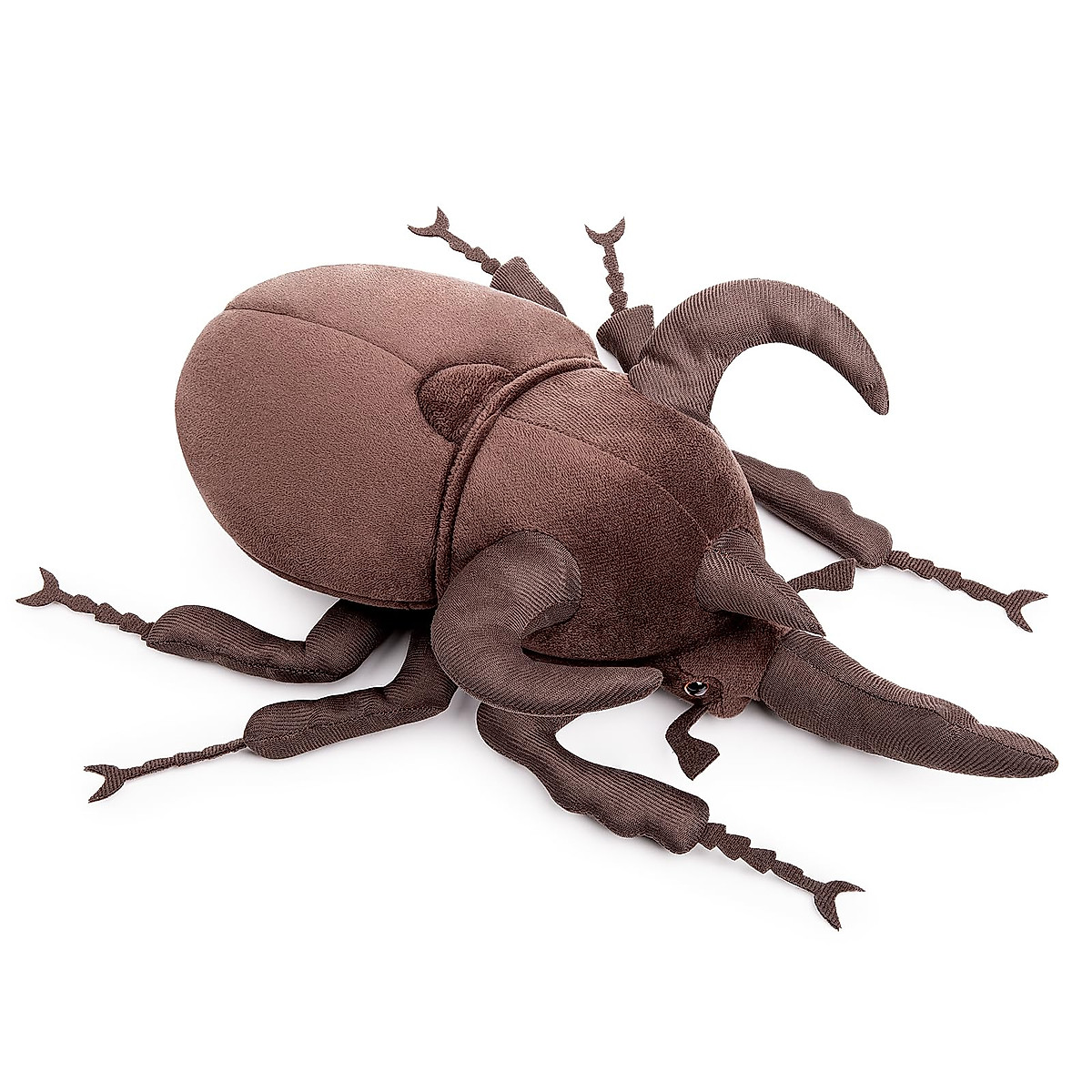 ZHONGXIN MADE Simulation Atlas Beetle Stuffed Plush Toy - 10" Realistic Chalcosoma Atlas Animal Insect Beetle, Soft Crustaceans Animals Model, Unique Beetle Toys Model Dolls Gifts for Kids