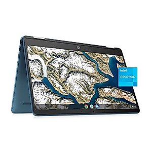 HP X360 14" HD Touch Chromebook, Intel Celeron N4120, 4GB RAM, 64GB eMMC, Intel UHD Graphics 600, Forest Teal, Chrome OS, 14a-ca0790wm