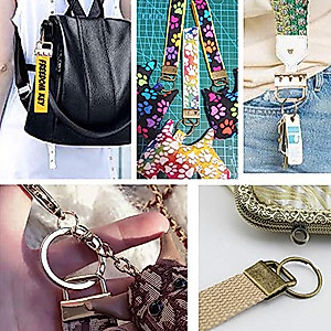 SETROVIC Key Fob Hardware Keychain Hardware Set Includes 1" 4 Color Keychain Hardware with key Rings 24 pcs and Key Fob Glass Running Pliers